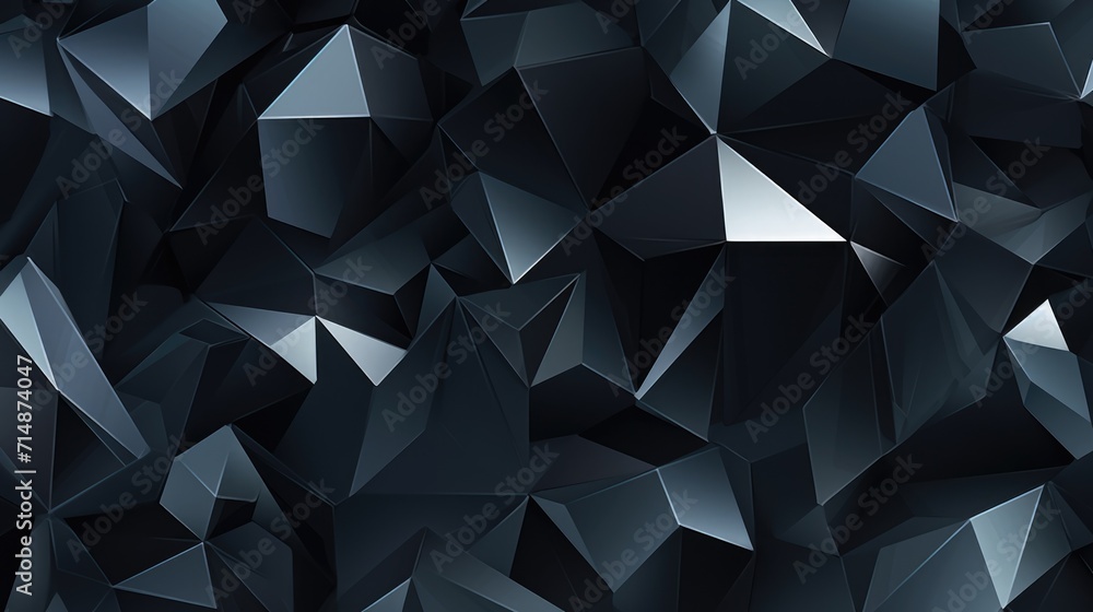 Shadowed Polygons on Dark Background. Multifaceted polygons casting ...