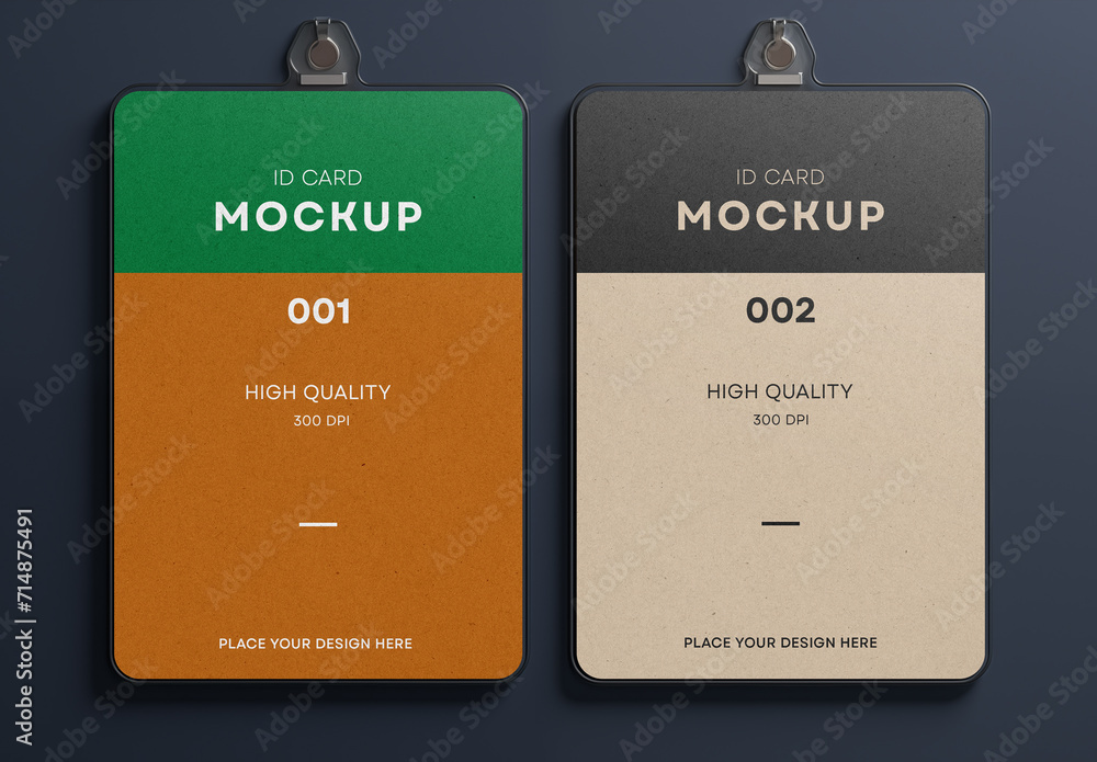 ID Card Mockup Generated with AI Stock Template | Adobe Stock