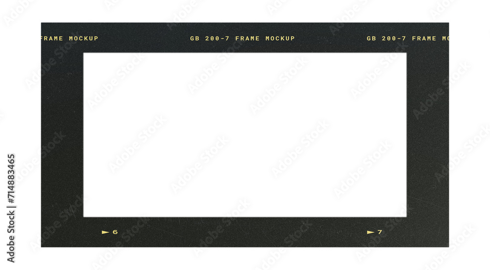 Camera transparent film strip mockup, isolated on white background ...