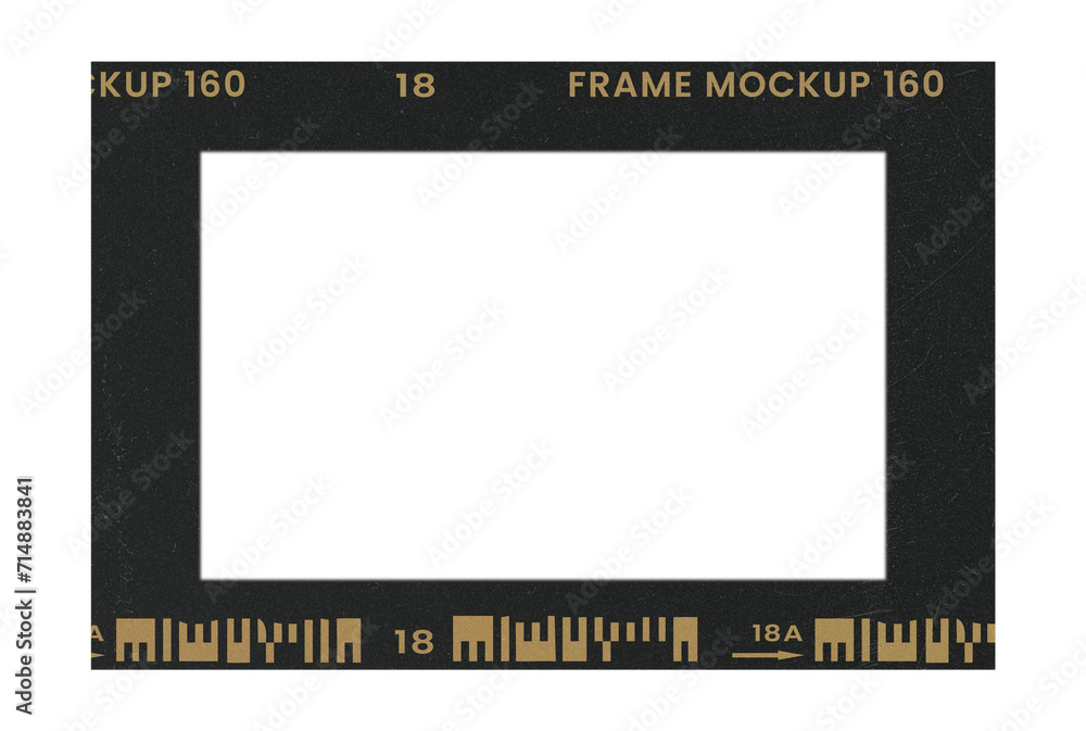 Camera transparent film strip mockup, isolated on white background ...