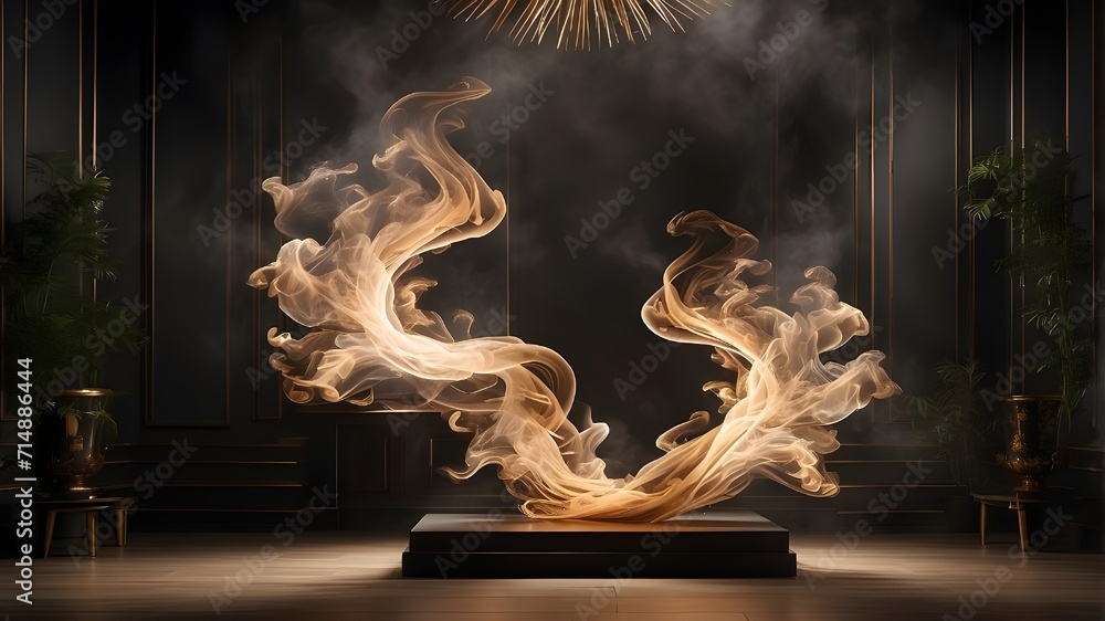 burning fire in the night,The captivating visual symphony of a double ...