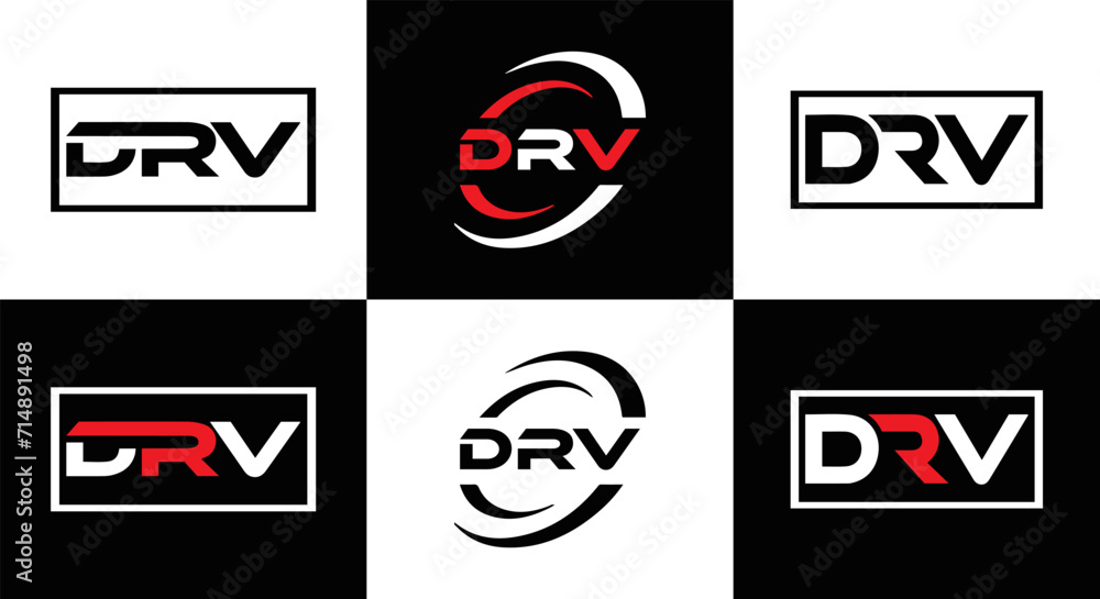 DRV logo. D R V design. White DRV letter. DRV, D R V letter logo design ...