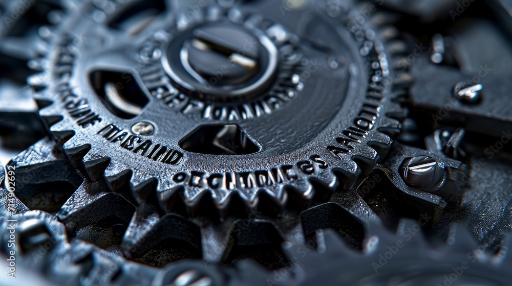 Macro photo of tooth wheel mechanism with SKILL TRAINING, EDUCATION ...