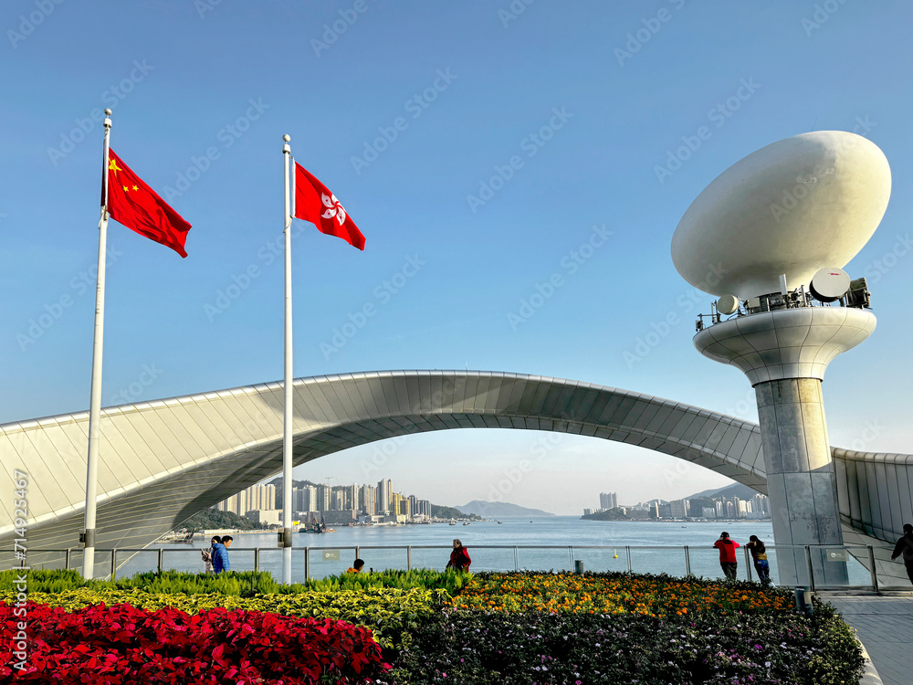 Magnificent view of Kai Tak Cruise Terminal Park, a newly opened public ...