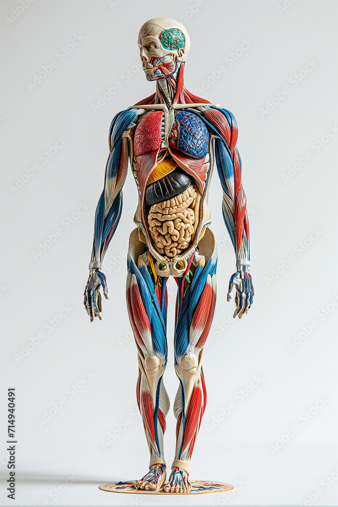 Human Body Anatomy with Transparent Skeleton Illustration in 3D for ...