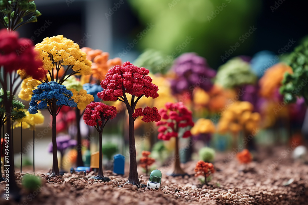 vibrant a scene that envisions a future landscape transformed by ...