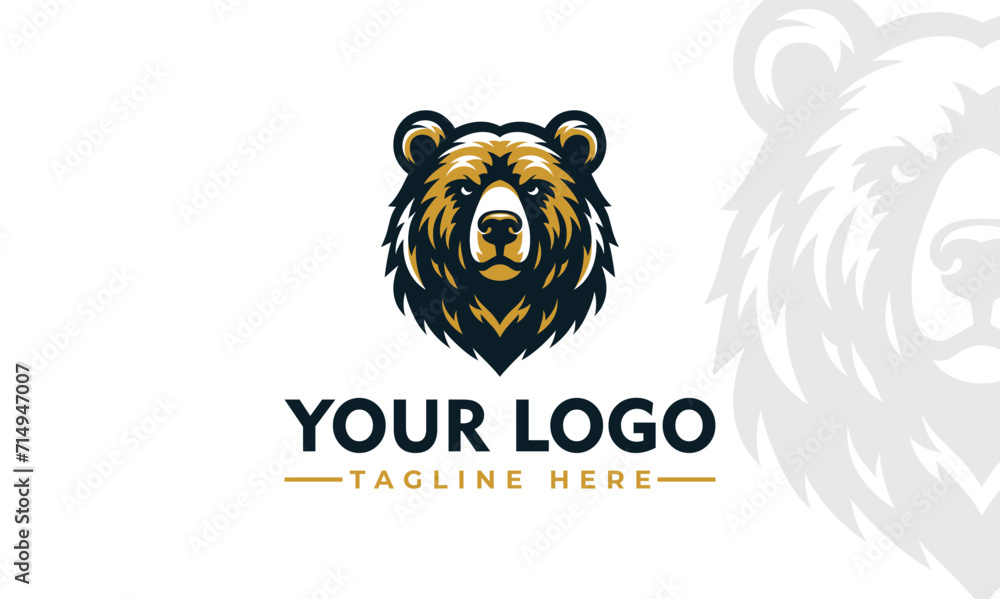 Simple Bear vector logo design Vintage Bears logo vector for Bear Lover ...