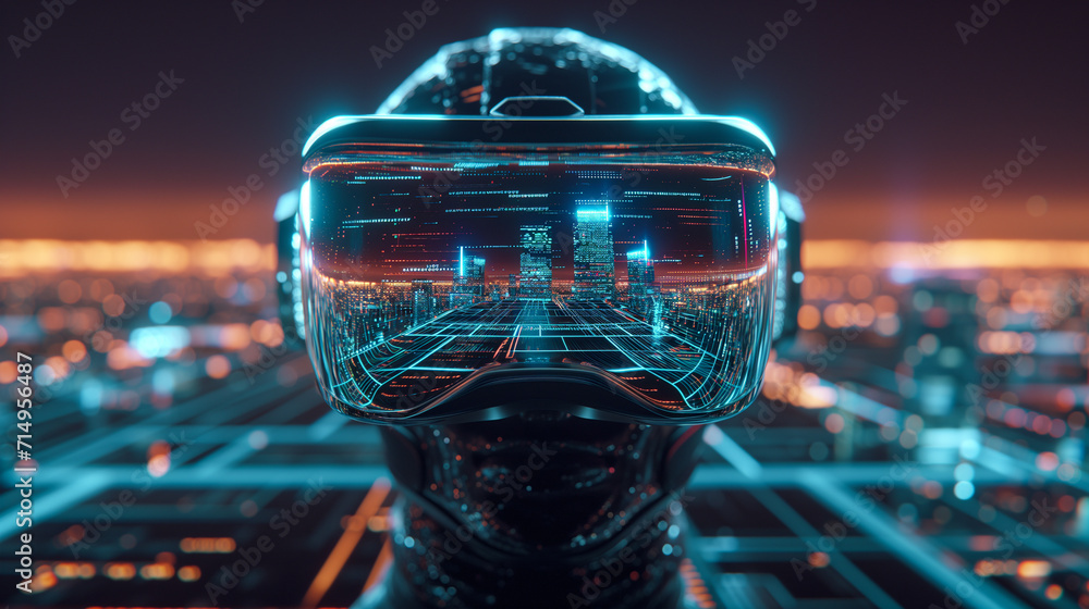 Virtual Reality Concept, Immersive Internet Experience, Futuristic ...