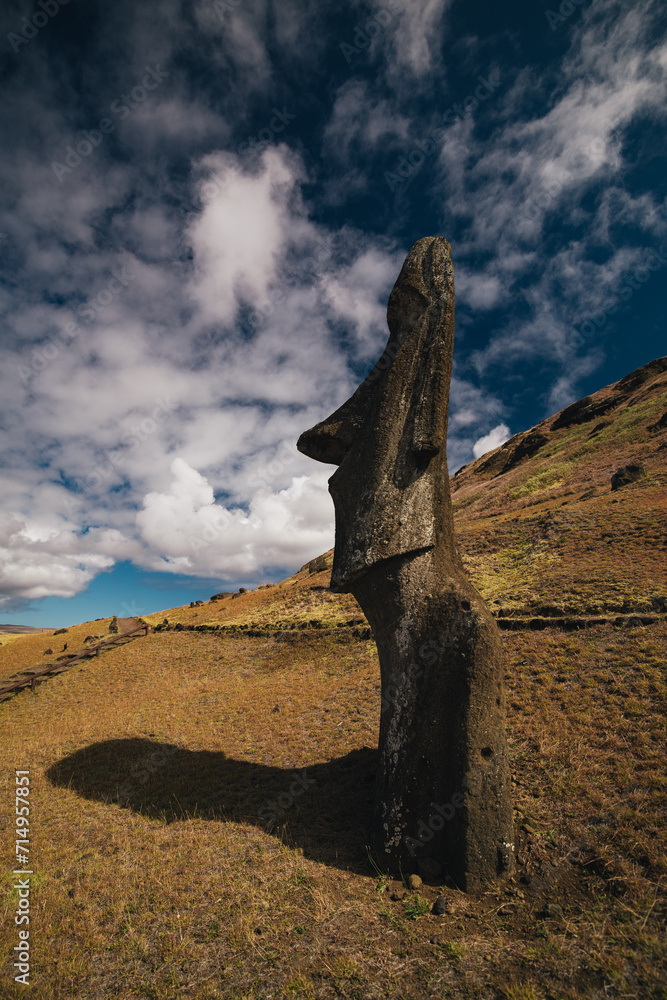 Moai statues are monolithic human figures carved by the Rapa Nui people ...