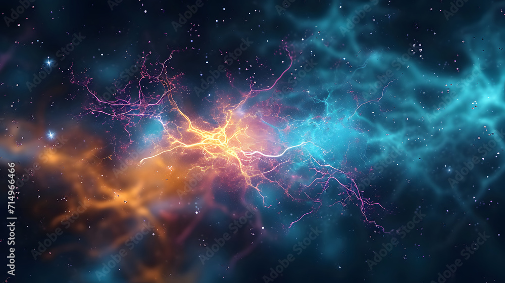 Closeup, design and brain neurons background for motion, neuroscience ...
