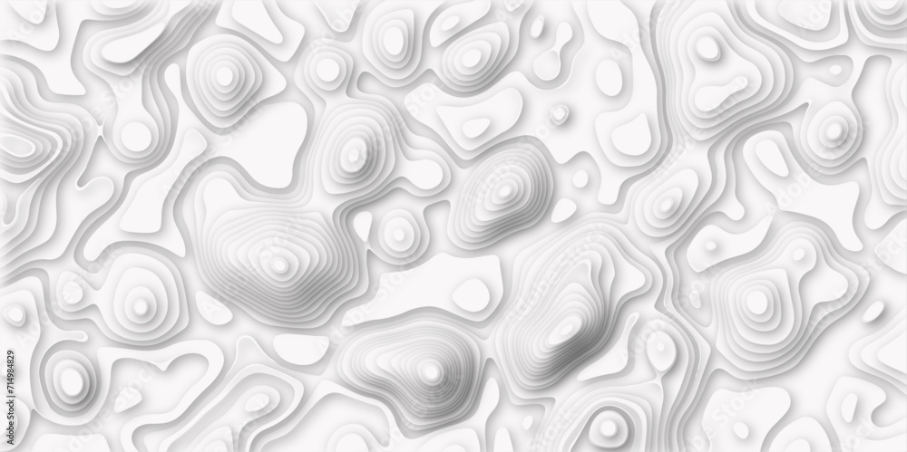 Abstract topographic white color. contours map on concept of a ...