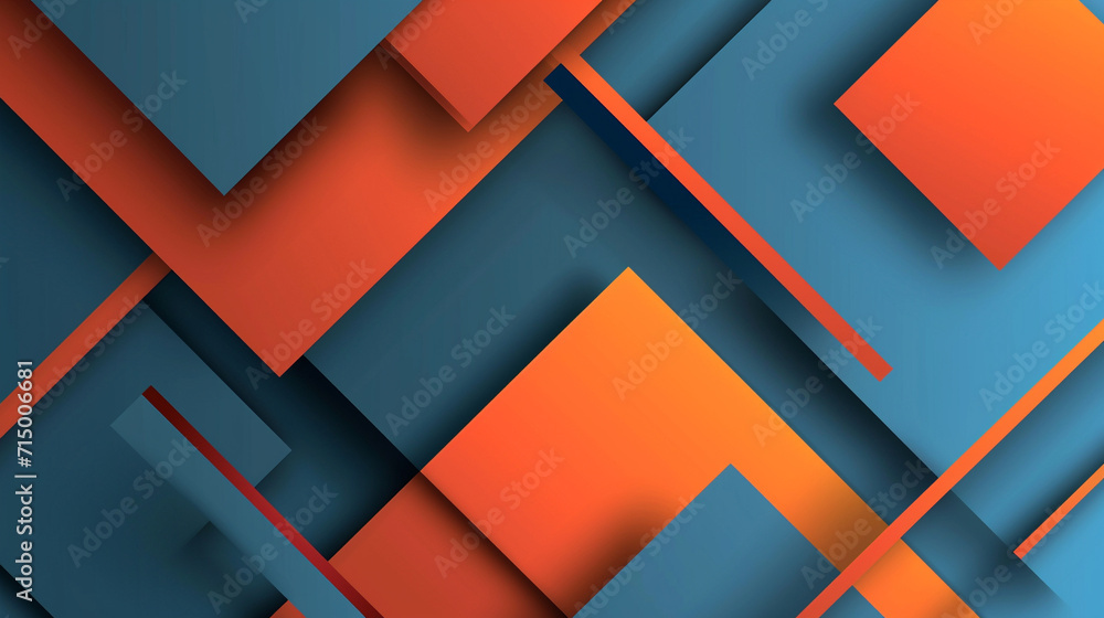 bright orange and blue abstract background vector presentation design ...