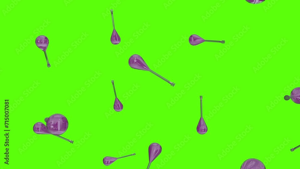 Volumetric flasks background. Falling glass volumetric flasks over ...