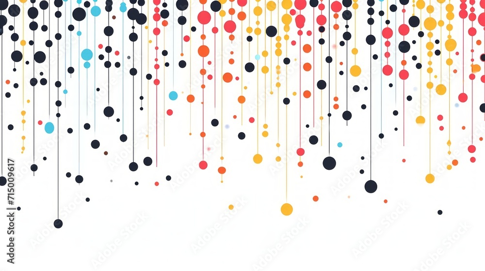 Black musical notes elegantly connected by five curved lines on a white ...