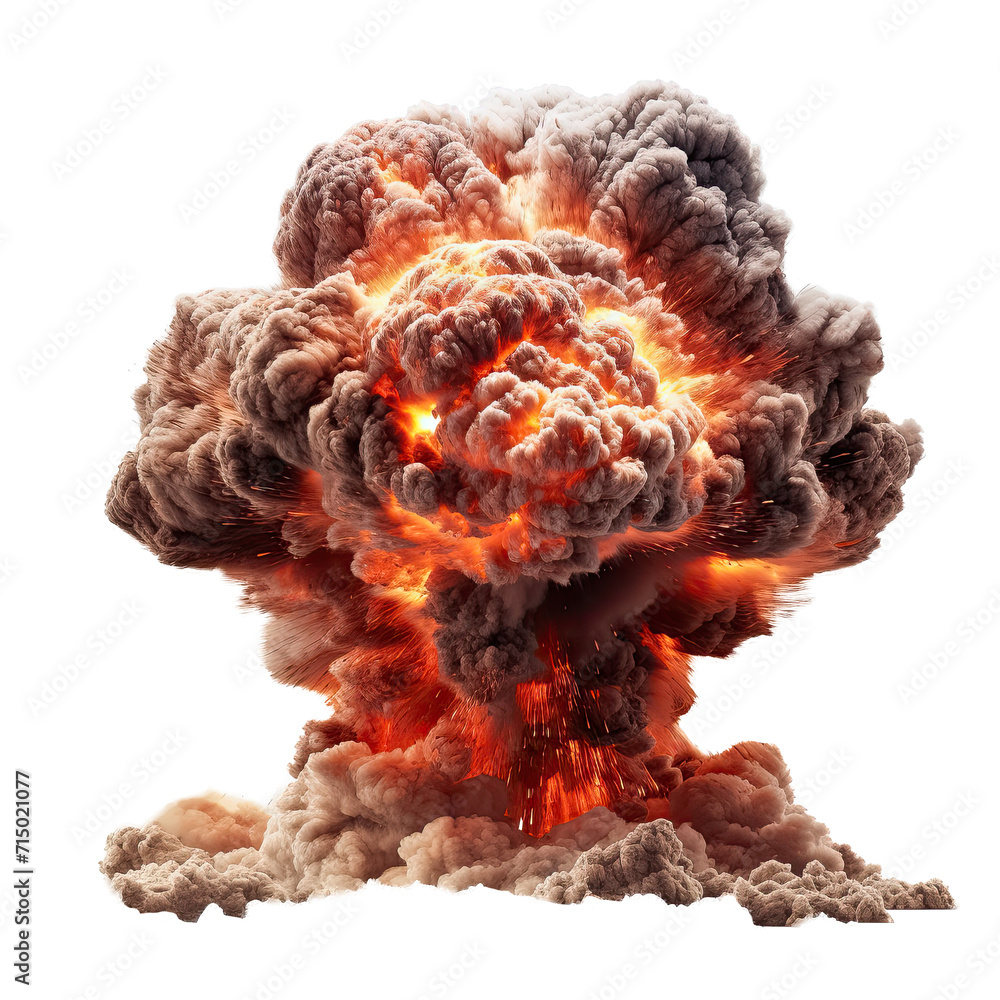 Atompilz, Pilzwolke nach einer Kernwaffenexplosion, Atombombe ...