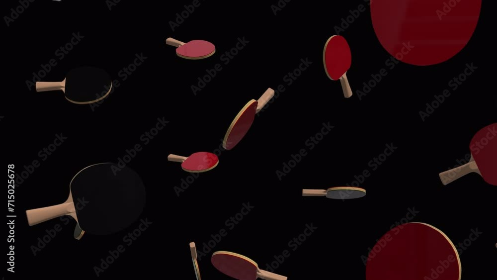 Ping pong paddles background. Falling wooden ping pong paddles over ...