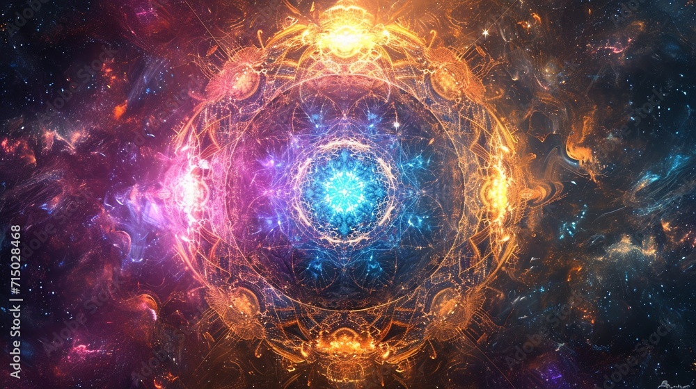 Illuminated Mystique: Sacred Geometry Symbol Sigil Radiating a Glowing ...