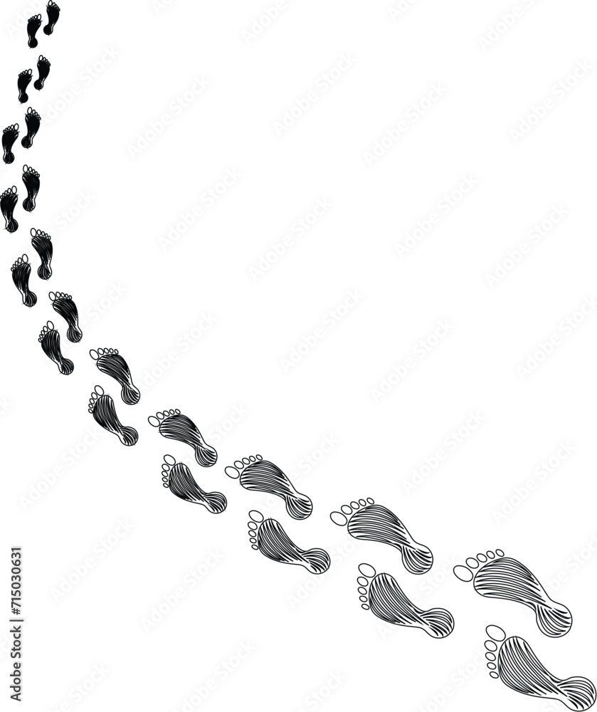 Footsteps, footprint, walking Silhouette Vector SVG, EPS, PNG, JPG, DXF ...