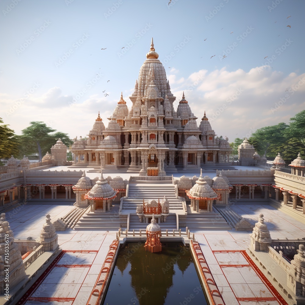 Foto de shri Ram Mandir Temple in Ayodhya,birth place Lord Rama, 22nd ...