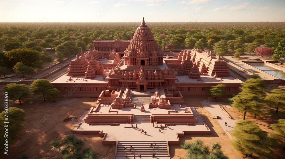 Foto de shri Ram Mandir Temple in Ayodhya,birth place Lord Rama, 22nd ...