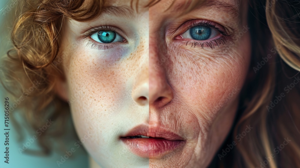 Poignant Portrait Displaying the Dichotomy of Youth and Age Through a ...