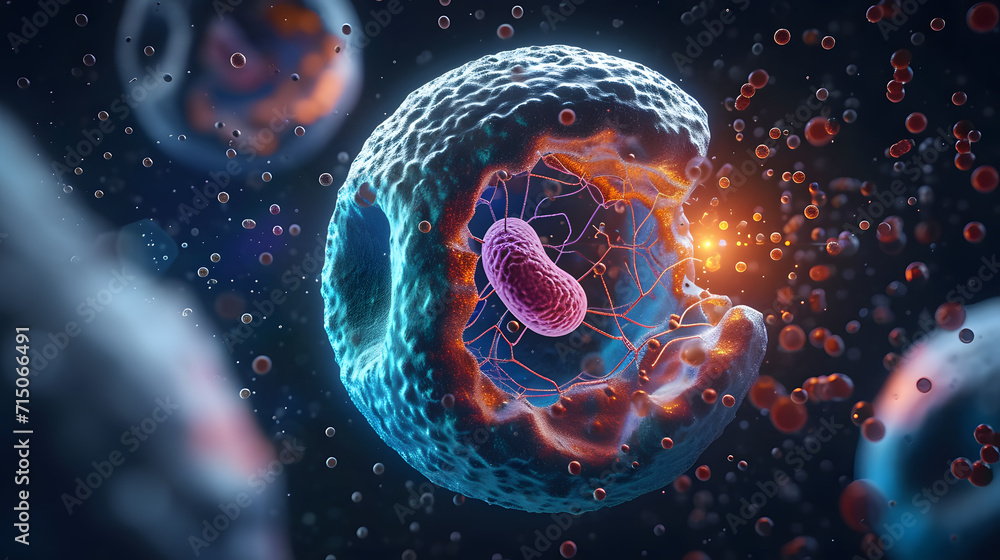Human cell. Embryonic stem cell microscope. Components of Eukaryotic ...