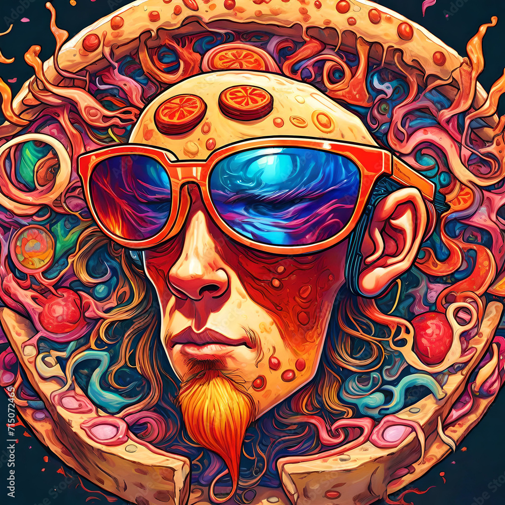portrait cartoon caricature of a male wearing sunglasses, in the style ...