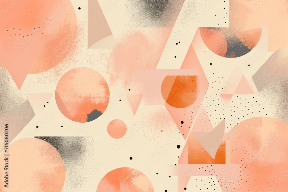 Color of the Year 2024 Peach Fuzz is a simple geometric pattern for ...