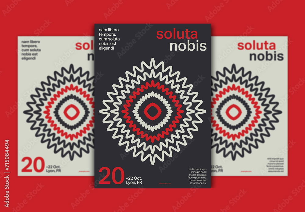 Event Poster Design Layout Concept in Modern Minimal Style Stock ...