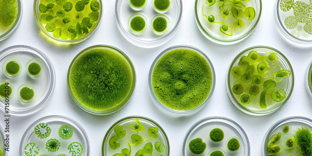 Microalgae Variety in Laboratory Petri Dishes wallpaper pattern. Top ...