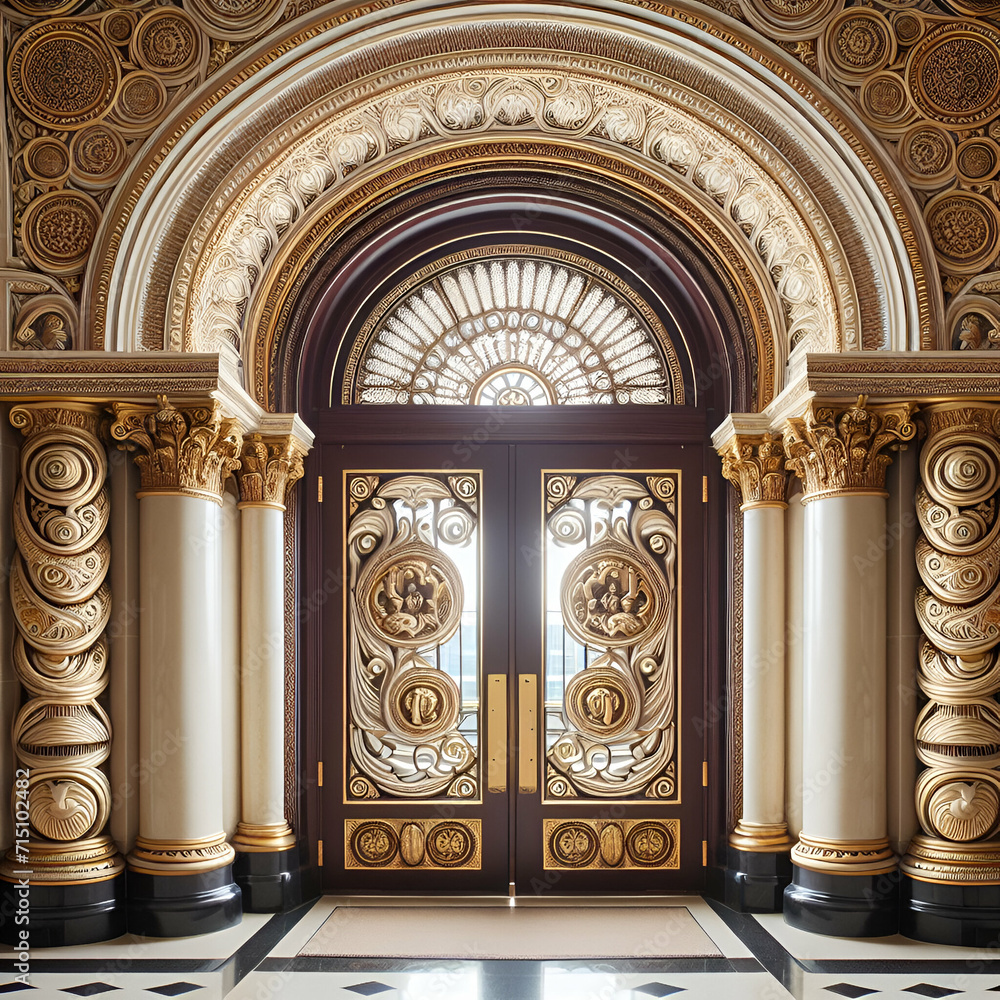 Interior Luxury Neoclassical Nouveau Art Architecture Antique Gilded ...