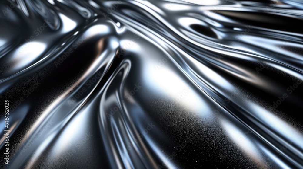 Sleek and shiny metallic textures with reflections, giving a luxurious ...
