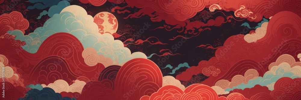 chinese background or chinese wallpaper or cover book Stock ...