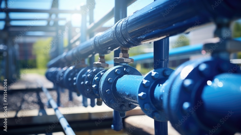 A segmented view of a rainwater harvesting system, including pipes and ...