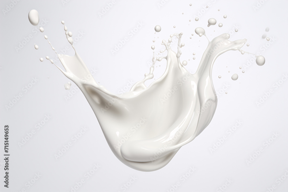 Milk Splashing in a Burst of Creamy Elegance, Capture the Dynamic ...