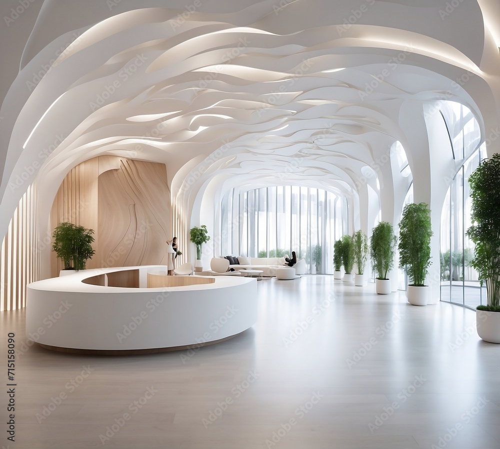 Entrance Path and Reception Area: Create an entrance path inside the ...