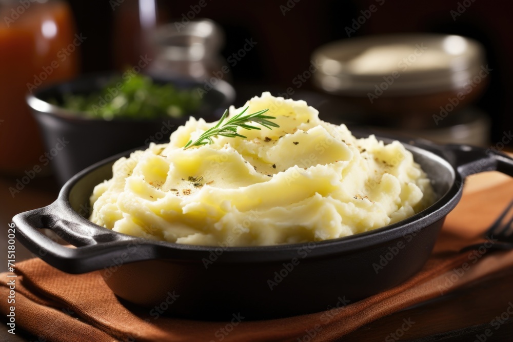 These mashed potatoes exhibit the epitome of comfort food, with its ery ...