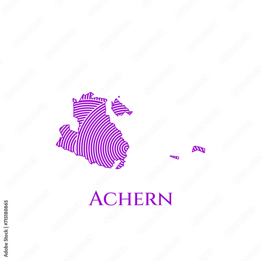 Achern Map - World Map International vector template. German region ...