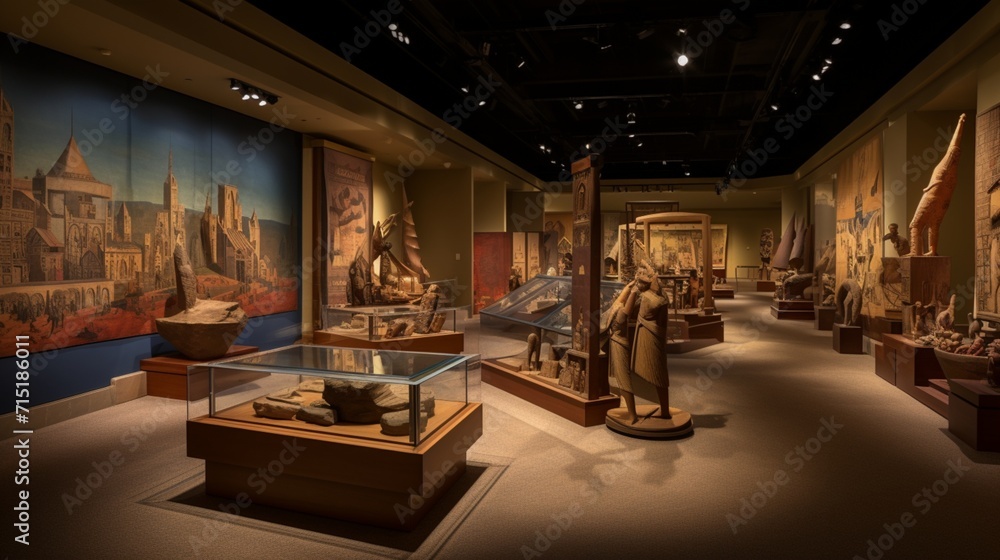 Explore the wonders of a simulated ancient civilization exhibit, with a ...