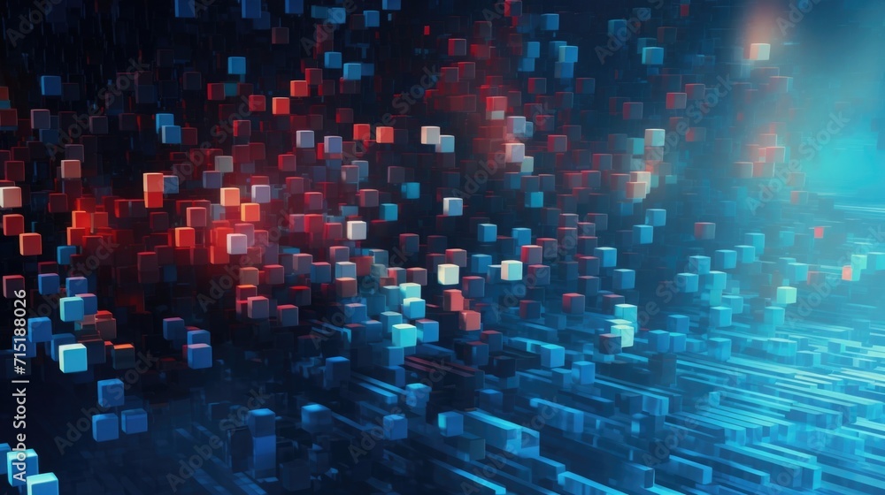 Geometric shapes and patterns representing the vast amounts of data ...