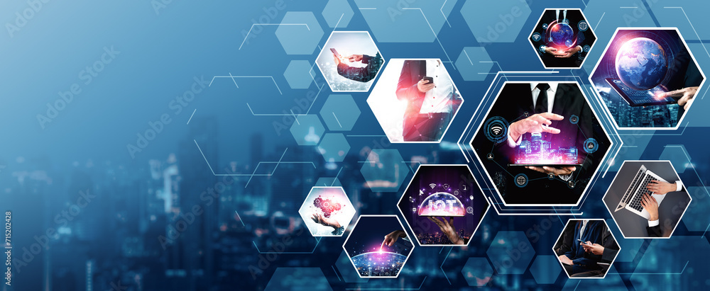 Communication technology , smart connection IOT and people network ...