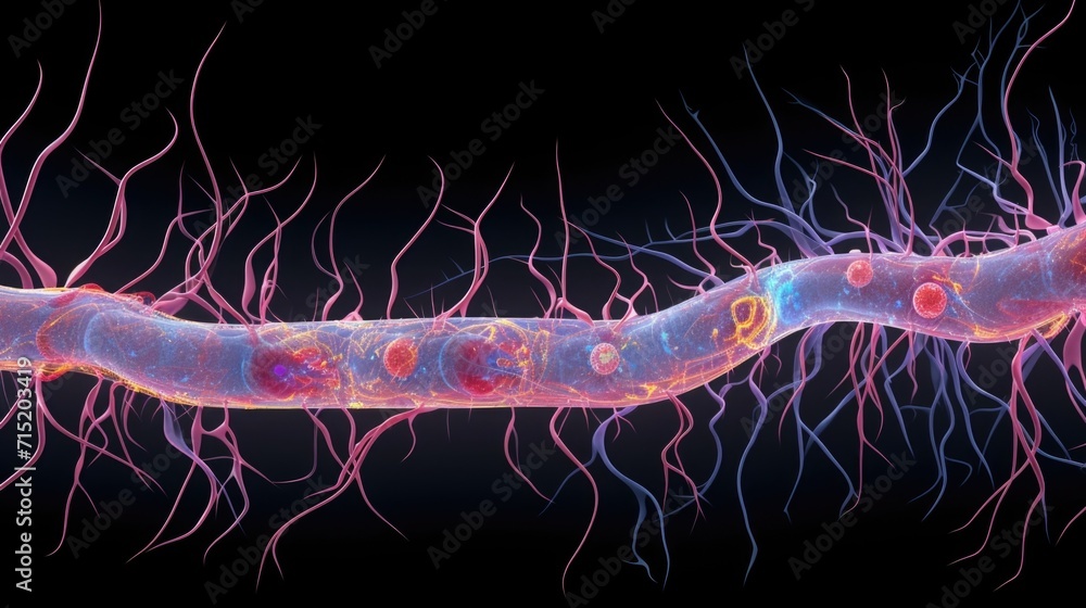 An artistic representation of neurulation highlighting the intricate ...