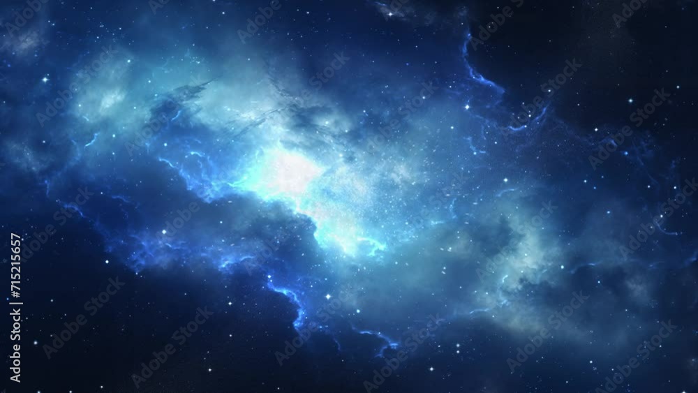Space background with night starry sky and Milky Way. seamless looping ...