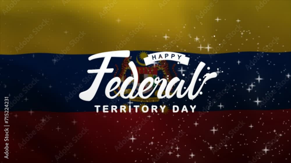 Vidéo Stock Happy Federal Territory Day Lettering Text Animation with ...