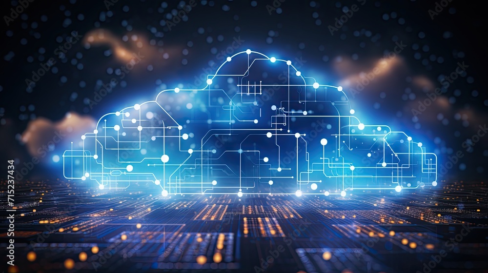 Cybersecurity solutions for cloud networks solid background Stock ...