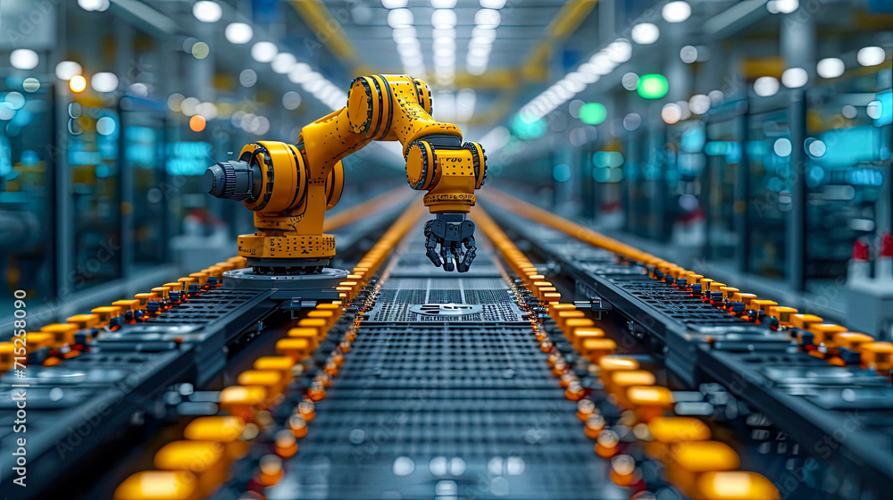 Smart industry robot arms for digital factory production technology ...