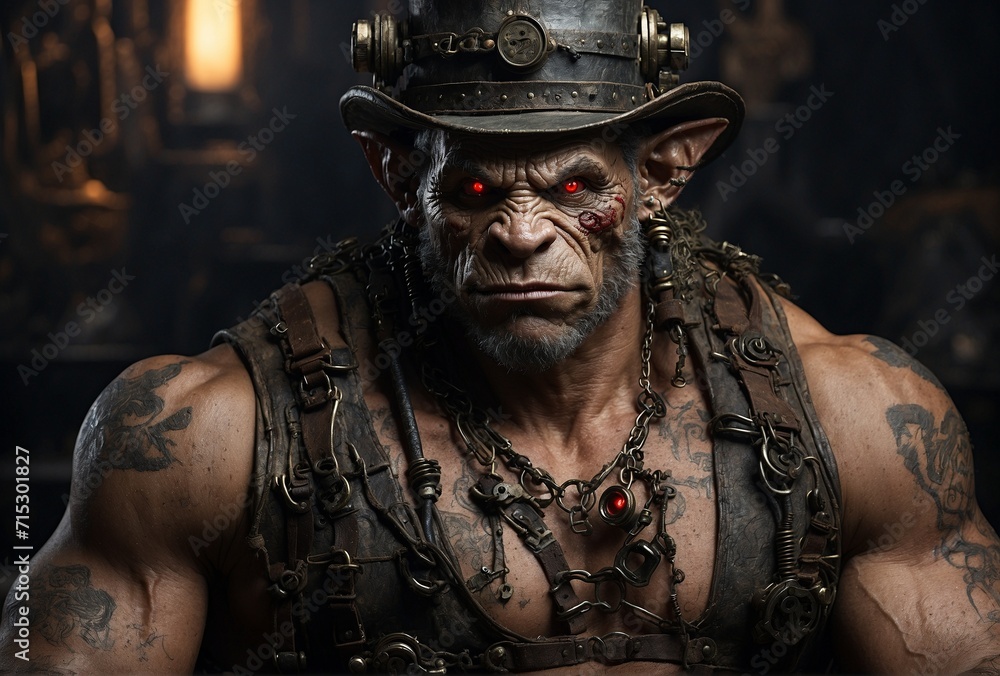 An exceptionally crafted dieselpunk troll captured in a stunning ...