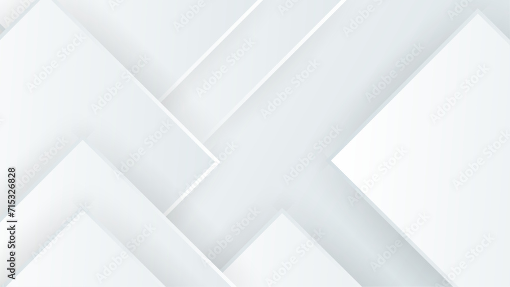 White vector illustration modern abstract background with shapes. White ...