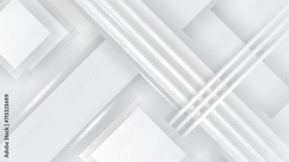 White abstract background with shapes. White vector presentation ...