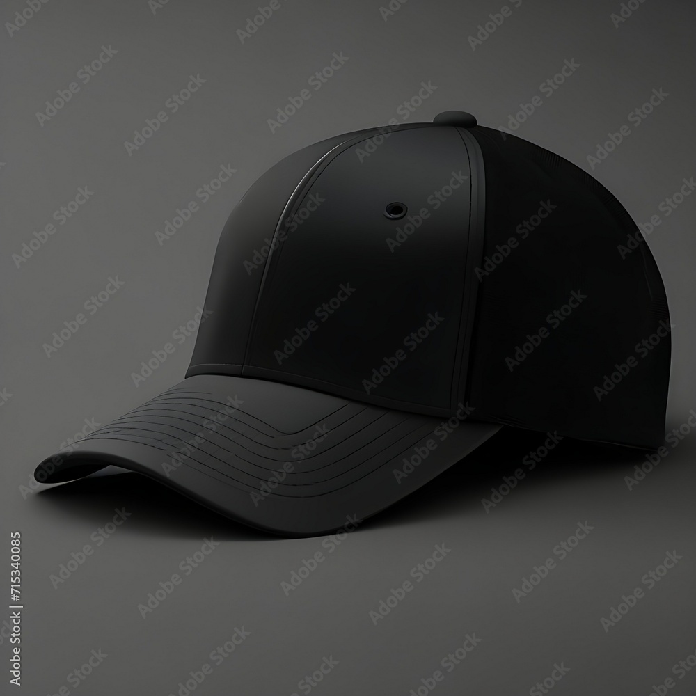 Baseball cap isolated on white background. Front and side view. Stock ...